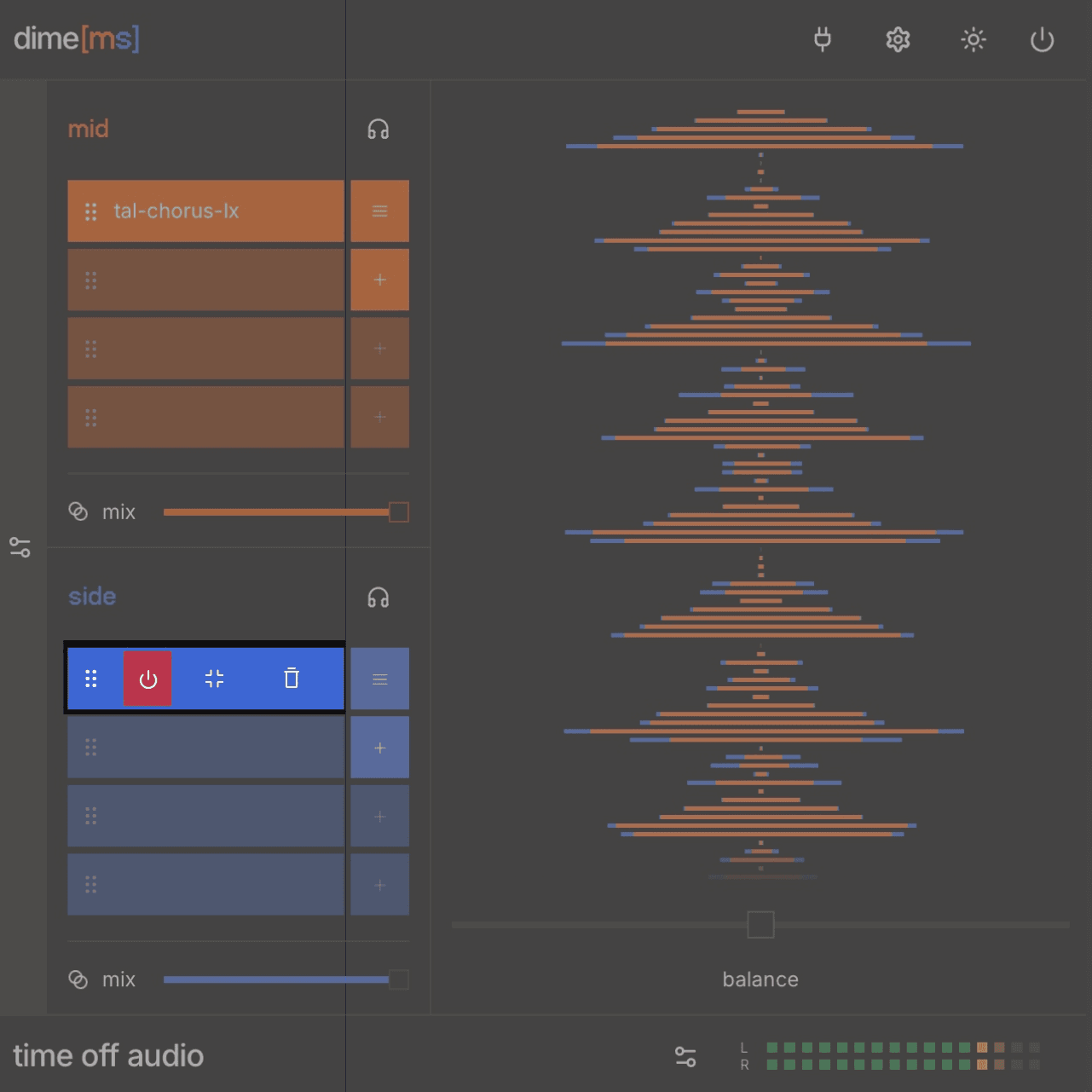 dime [ms] | time off audio