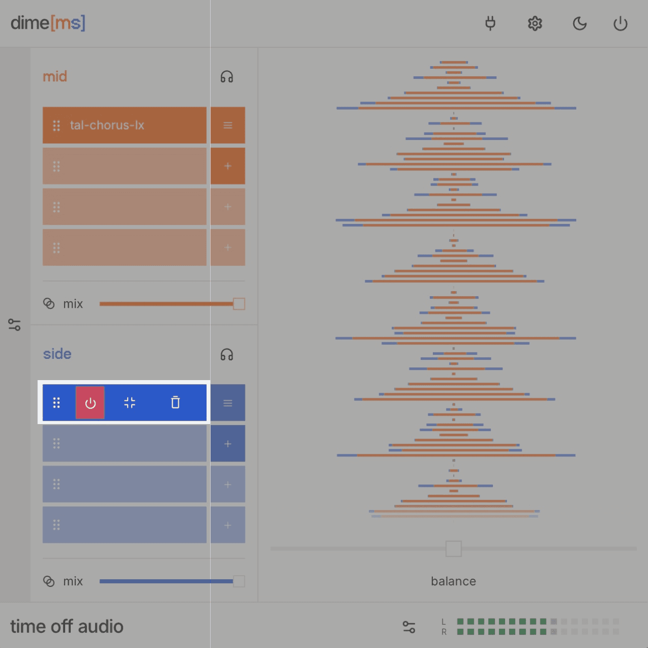dime [ms] | time off audio